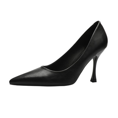 8668-1 Fashion Pointed Shallow Mouth High Heels Professional OL Sexy Women'S Single Shoes Stiletto Nightclub Was Thin Al