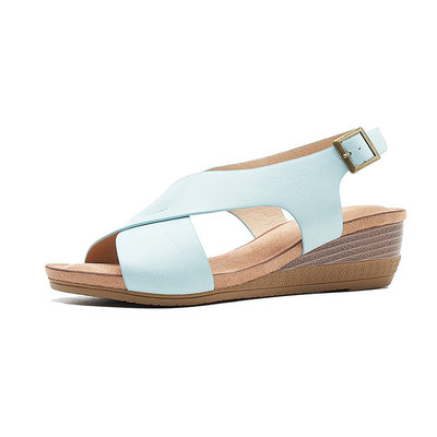 BS096 Ladies Shoes2021 New Slope With Roman Shoes Large Size Sandals Simple Sandals Women Footwear Boots