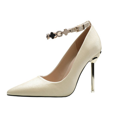 608-33 Fashion Pointed Shallow Mouth High Heels With Thin Sandals, Sexy Stiletto Sandals With Rhinestones, Brand Women’S