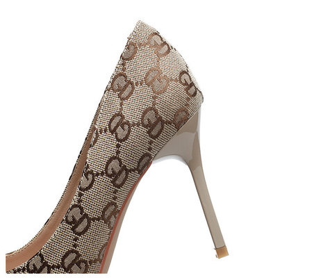8666-9 Europe And The United States Sexy Pointed Shallow Mouth High Heels Net Celebrity Sexy Nightclub Was Thin Women'S