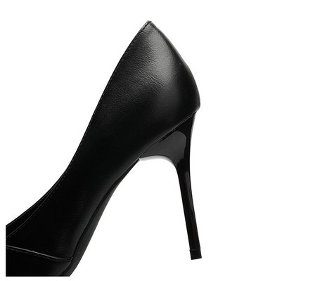 8666-13 Korean fashion pointed shallow mouth high heels nightclub thin sexy single shoes stiletto professional OL women'