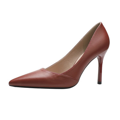 8666-13 Korean fashion pointed shallow mouth high heels nightclub thin sexy single shoes stiletto professional OL women'