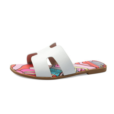 BS116 Summer Women'S Shoes New Korean Style Flat-Toe Flat Slippers Women'S Flat-Heel Summer Sandals And Slippers Wholesa