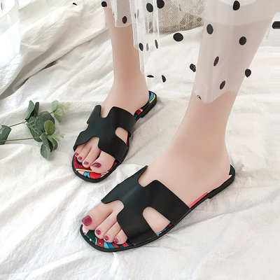 BS116 Summer Women'S Shoes New Korean Style Flat-Toe Flat Slippers Women'S Flat-Heel Summer Sandals And Slippers Wholesa