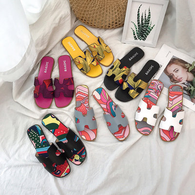 BS116 Summer Women'S Shoes New Korean Style Flat-Toe Flat Slippers Women'S Flat-Heel Summer Sandals And Slippers Wholesa