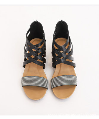 BS120 Slope Heel Roman Sandals Women'S New Bohemian Ethnic Style Retro Open Toe Holiday Travel Women'S Shoes