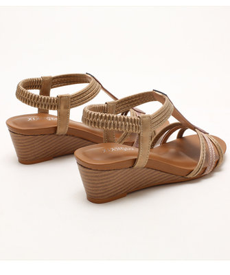 BS124 Roman Retro Wedge Sandals Female Summer 2021 New National Style Word With Light Travel Women'S Shoes
