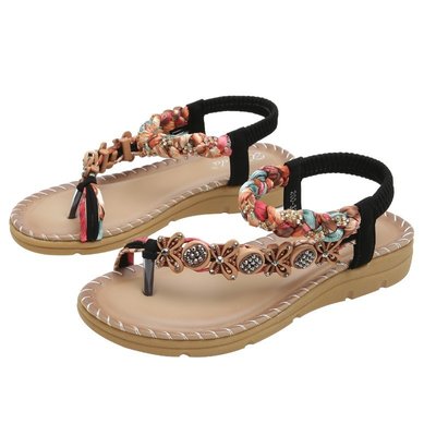 BS127 Spring 2021 Boho Fashion Sandals Women Amazon Cross-Border Wholesale Ladies Shoes Factory Supply