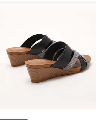 BS128 Slope heel sandals for women's outer wear, fashion platform, thick-soled platform, casual large size, one-word san