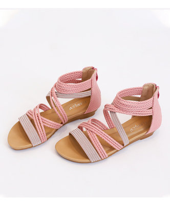 BS129 Foreign Trade Wedge Sandals Female New Style Summer Fairy Style With Skirt, Word With Flat Bottom Roman Women'S Sh