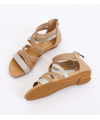 BS129 Foreign Trade Wedge Sandals Female New Style Summer Fairy Style With Skirt, Word With Flat Bottom Roman Women'S Sh