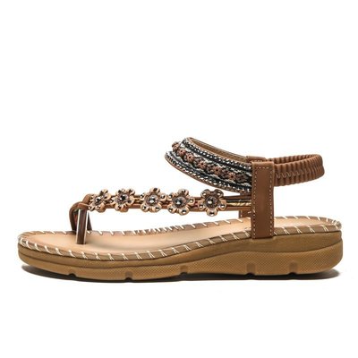 BS132 Spring 2021 New Bohemian Ethnic Style Thick-Soled Sandals Female Comfortable Foreign Trade Amazon Cross Ebay Suppl