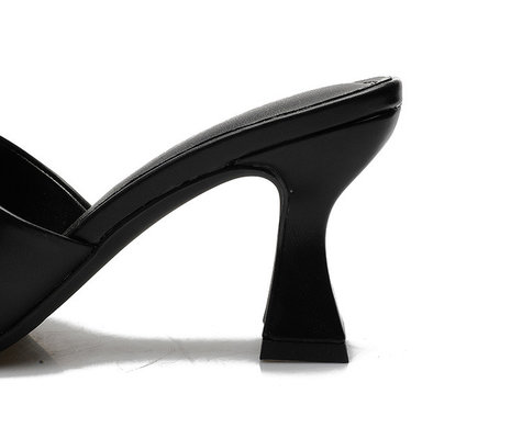 2035-3 Fashion Sexy High-Heeled Sandals Open Toe Thin Sandals Thick With Net Red Two-End Metal Chain Women'S Shoes High-