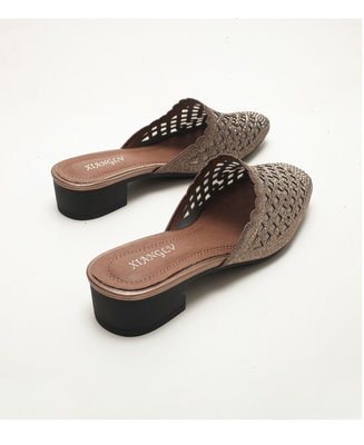 BS147 Women'S Baotou Sandals Summer New Style Outer Wear Mesh Breathable Rhinestone Mid-Heel Temperament Pointed Sandals