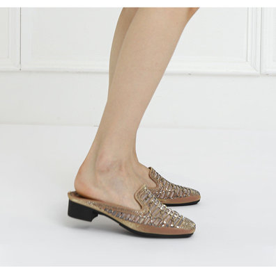 BS149 Slippers Women'S Summer Rhinestone Slippers Women'S Outer Wear Non-Slip Mid-Heel Sandals Lazy Ladies Sandals