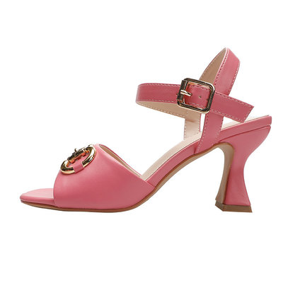 2035-5 Sexy Open-Toed High Heels Nightclub Was Thin, One Word With Sandals Thick Heel Net Celebrity Party Women'S Shoes