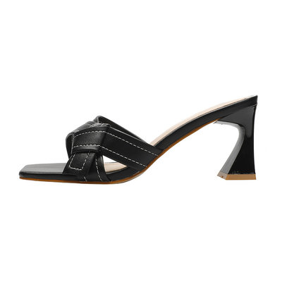 5569-1 Korean Fashion Open-Toe High Heels Are Thin Sexy All-Match Sandals Thick Heel Net Celebrity Party Sandals Women'S