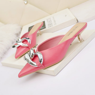 8001-3 European And American Sexy Pointed-Toe Shallow Mouth High Heels Are Thin Stiletto Net Red Sandals Stiletto Heel S