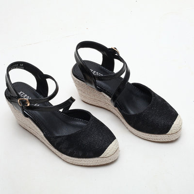 BS156 Slope Heel Platform Sandals Summer Sponge Cake Word With Roman All-Match Casual Fashion Mother Shoes