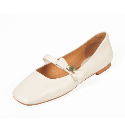 HZM009 Single Shoes Women Ladies Fashion Single Shoes Square Head Shallow Mouth Fashion All-Match Single Shoes One Pedal