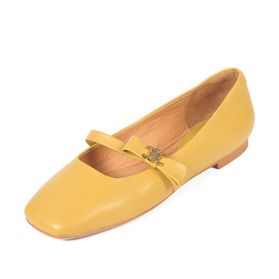 HZM009 Single Shoes Women Ladies Fashion Single Shoes Square Head Shallow Mouth Fashion All-Match Single Shoes One Pedal