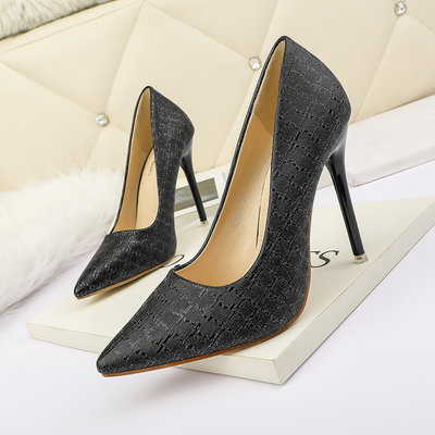 3088-1 Korean Fashion Pointed Shallow Mouth High Heels Nightclub Thin Sexy Women'S Single Shoes Stiletto Professional OL