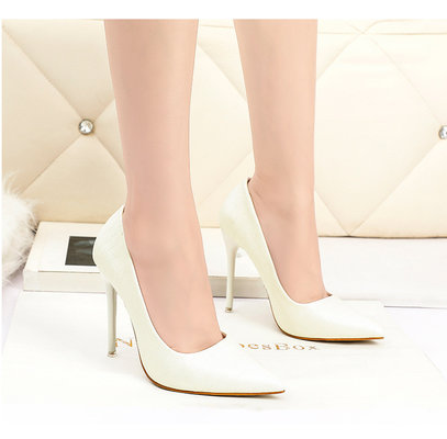 3088-1 Korean Fashion Pointed Shallow Mouth High Heels Nightclub Thin Sexy Women'S Single Shoes Stiletto Professional OL