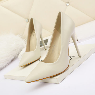 3088-2 Korean Fashion Pointed Shallow Mouth High Heels Nightclub Was Thin Sexy Professional OL Women'S Single Shoes Stil