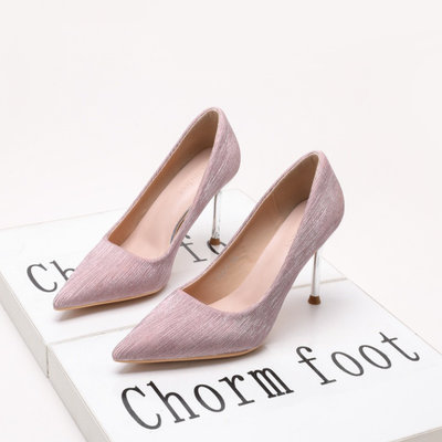 YTH012 High-Heeled Shoes Women'S 2021 Summer And Autumn New Style European And American Pointed High-Heeled Shallow Mout