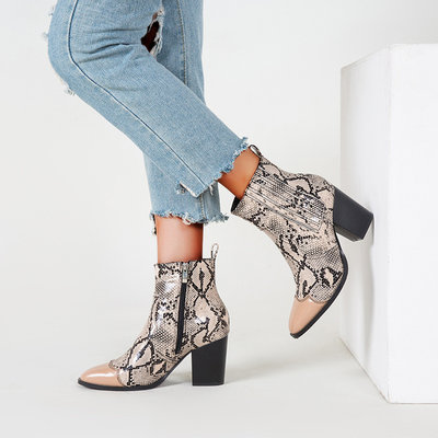 YTH025 Shoes Metal Chain Children'S Boots Autumn 2021 New Fashion Stiletto High Heel Short Boots High Heels Brand Women'