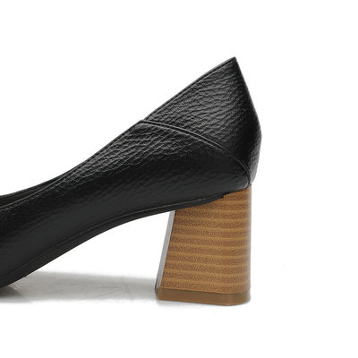 5619-1 Fashion Pointed Shallow Mouth High Heels Thick Heel Sexy Thin Women'S Single Shoes Professional OL All-Match Wom