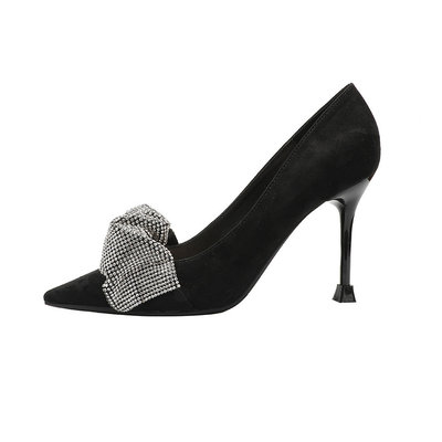 9811-5 European and American sexy pointed toe rhinestone high heels stiletto heels were thin nightclub women's singles n