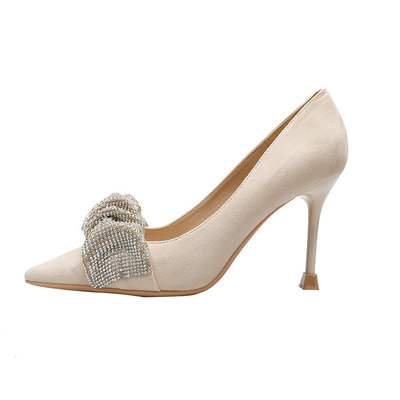 9811-5 European and American sexy pointed toe rhinestone high heels stiletto heels were thin nightclub women's singles n