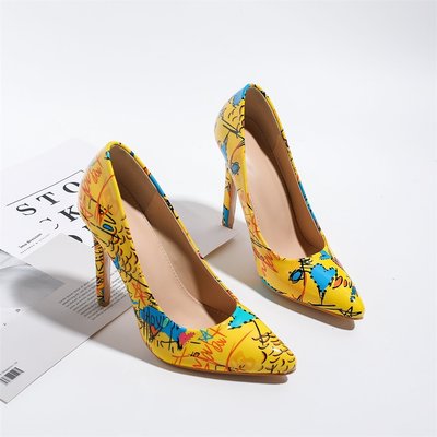 BS159 Women'S Shoes Fashion High Heels Shallow Mouth Pointed Candy Color Thin Personality Niche Single Shoes Fashion Wom