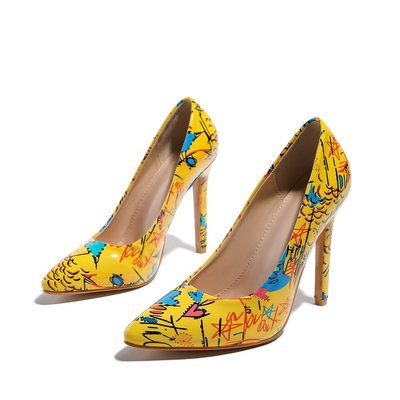 BS159 Women'S Shoes Fashion High Heels Shallow Mouth Pointed Candy Color Thin Personality Niche Single Shoes Fashion Wom