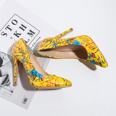 BS159 Women'S Shoes Fashion High Heels Shallow Mouth Pointed Candy Color Thin Personality Niche Single Shoes Fashion Wom