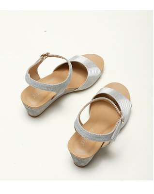 BS167 Fashion Sandals Women'S European And American Rhinestone Cross Strap Back Zipper Wedge Heel Mid-Heel Women'S Shoes