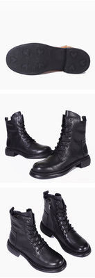 HZM041 Single Shoes Women'S Spring New Thick Heel Pointed Literary Single Shoes Retro Soft Leather Mules Leather Shoes W