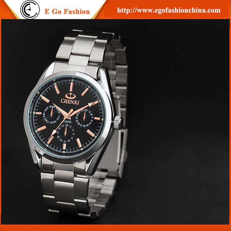 006B Rose Gold Numerals Small Dials Men Watch Stainless Steel Watch Luxury Stylish Watches