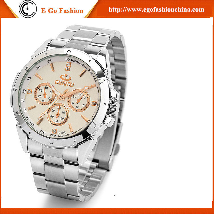 019A 3 Subdials Rose Gold Watch for Business Man Wholesale Fashion Casual Watches Men New