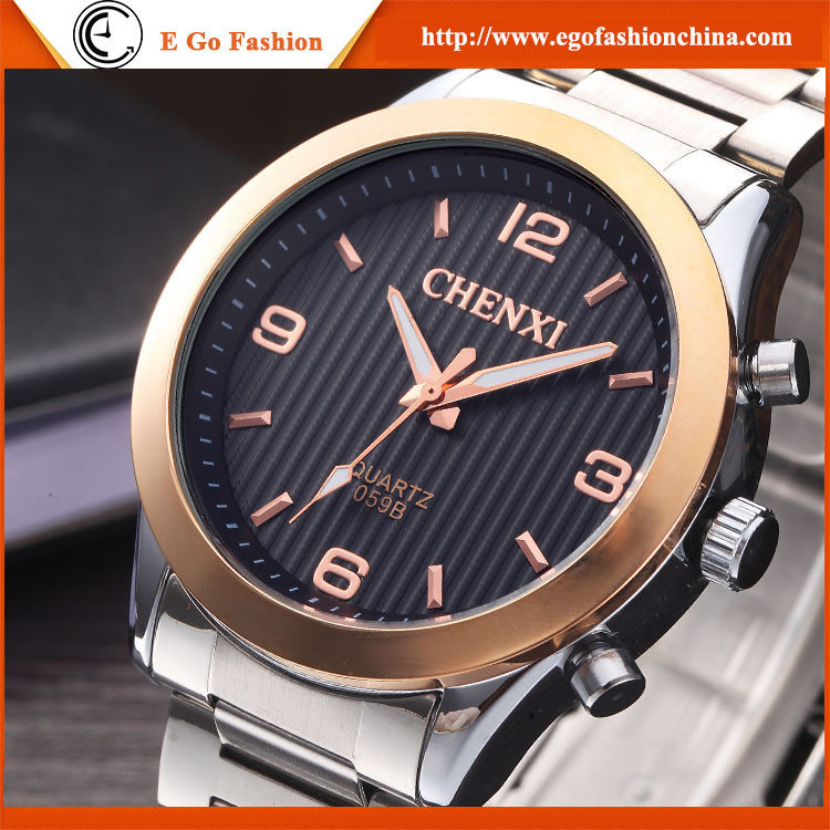 059B Rose Gold Watch Stainless Steel Quartz Watches Wholesale Cheap Women Watch Rhinestone