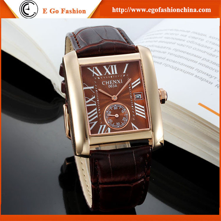 063A Hotsale Leather Watch Dress Watches Women Ladies Watch Stainless Steel Quartz Watches