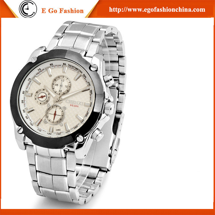 036A E Go Fashion Watch Wholesale Retail Watches for Man Stainless Steel Watch Men Watches