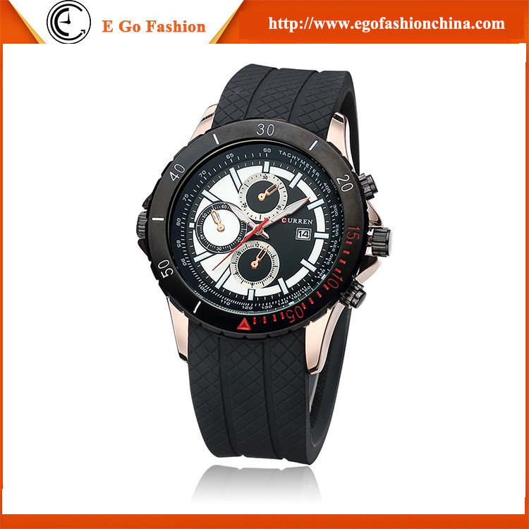 3 Subdials for Decoration 3ATM Waterproof Watch Fashion Sports Watch Unisex Silicone Watch