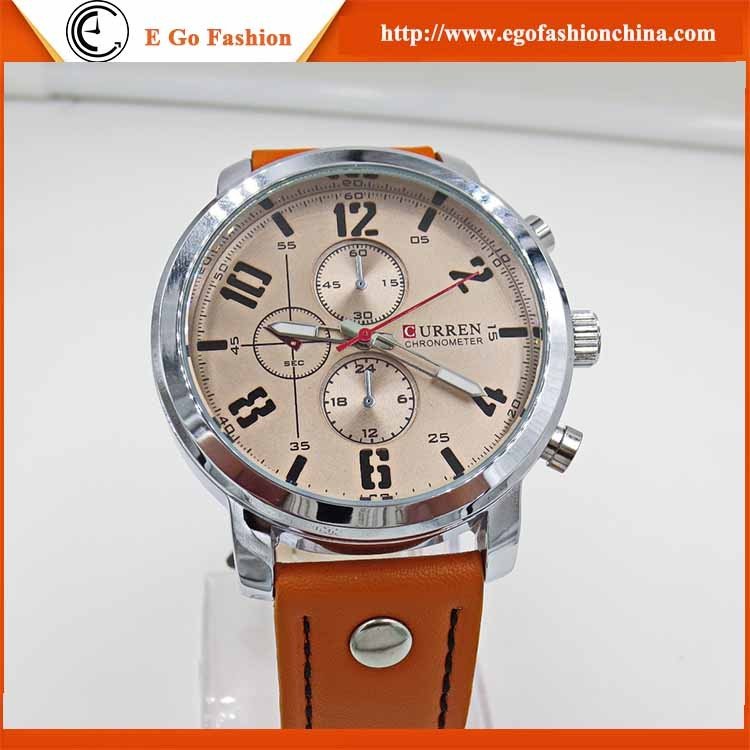 CURREN Watch Unisex Watches Sports Watch for Teenager Vintage Watch Genuine Leather Watch