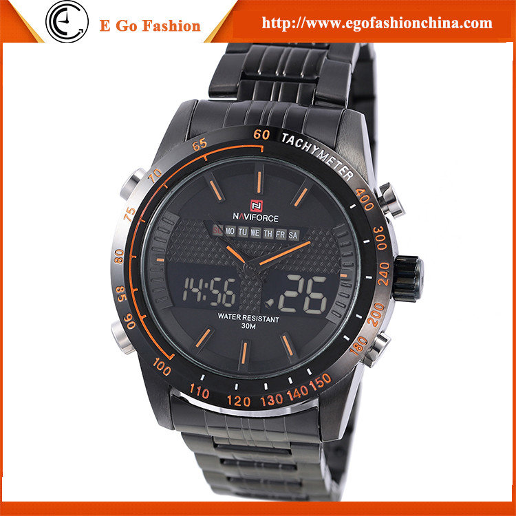 NAVIFORCE Watch 9024BBO Full Stainless Steel Watch Quartz Analog Watches Japan Watch New