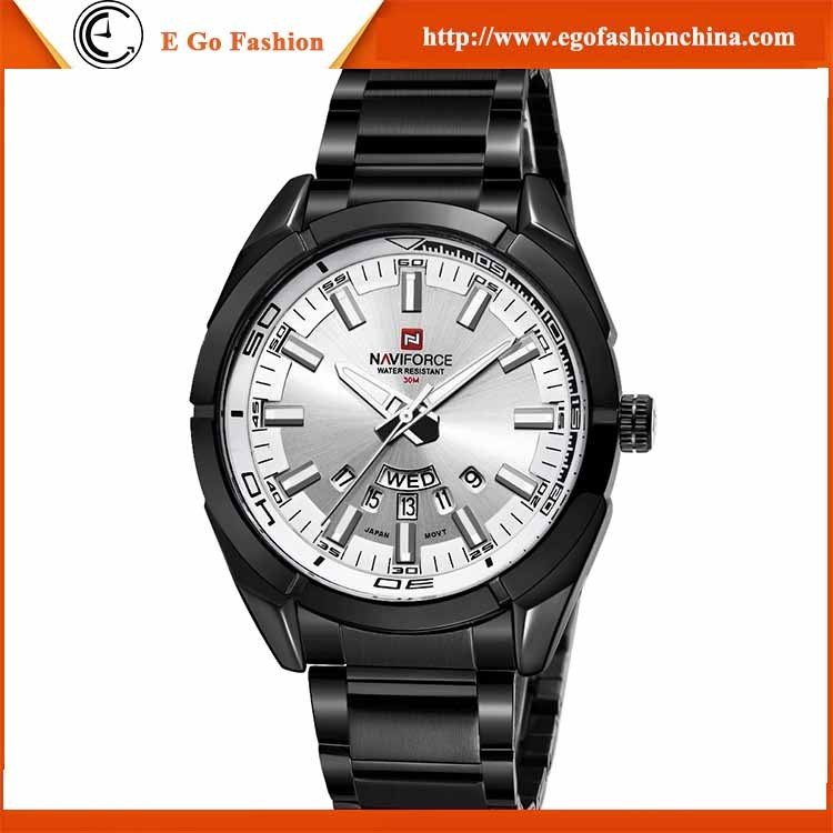 E Go Fashion Watches for Man Men's Quartz Watch Full Stainless Steel Sport Watch Gifts Box