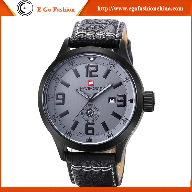 3 6 9 12 Naviforce Watch for Man Stainless Steel Back Watches Retro Leather Watch Sports