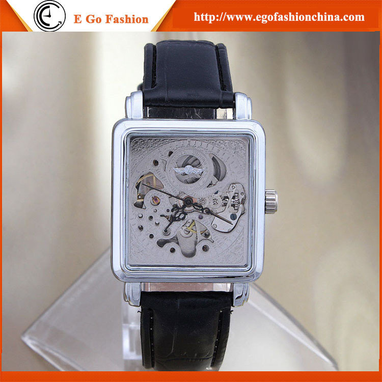 WN15 Winner Watches Square Dial Hollow Out Dials Watches Man Mechanical Watch Trendy Watch