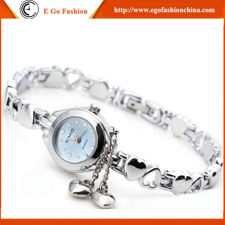 KM01 Full Stainless Steel Watch Kimio Women's Watch Quartz Watch Heart Pendant Gift Watch